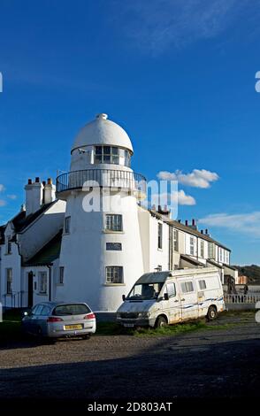 Lighthouse in the village of Paull, on the Humber estuary, east of Hull ...