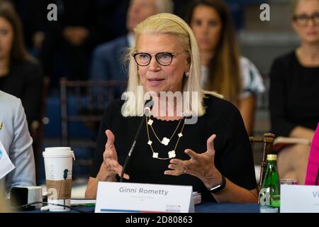 Ginni Rometty, CEO, IBM. United States President Donald Trump delivers ...