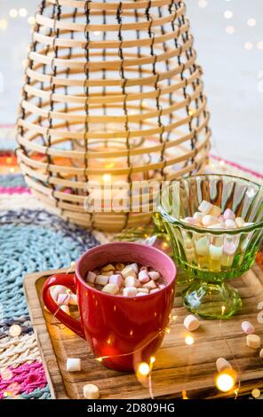 Blue and Pink lantern with LED candle light Home decoration accessories ...