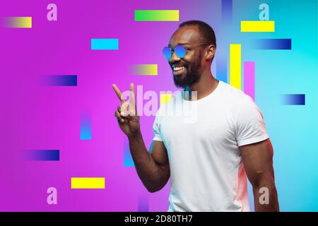 Contemporary art collage, design for greeting card, poster. Concept of ...