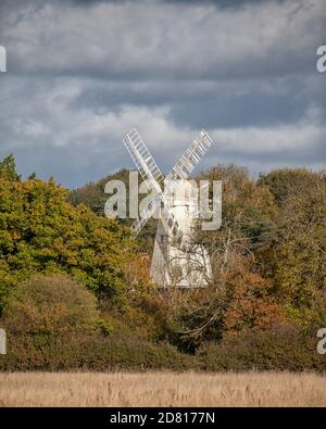 View over Shipley Windmill, Sussex Stock Photo - Alamy