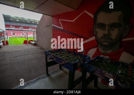 Table football games on the concourse during the Sky Bet Championship ...