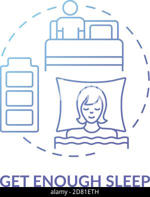 Get enough sleep blue concept icon Stock Vector Image & Art - Alamy