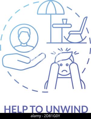 Help to unwind concept icon Stock Vector Image & Art - Alamy