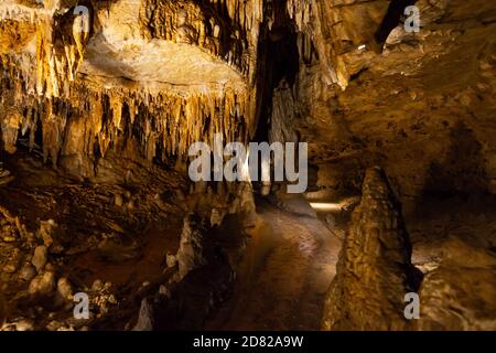 Interior of Cave of the Mounds. Blue Mounds, Wisconsin, USA Stock Photo ...