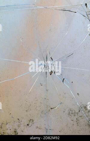 Cracked broken opaque glass background Stock Photo - Alamy
