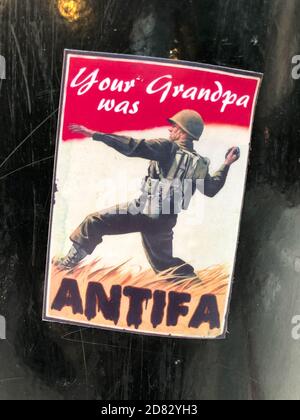 Seattle, USA – Jun 30, 2020: Cal Anderson park garden at CHAZ late in ...