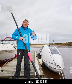 22 October 2020. Findhorn Marina, Finfdhorn, Moray, Scotland, UK. This ...