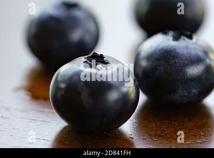 Juicy organic blueberries . High quality macro photo of fresh ...