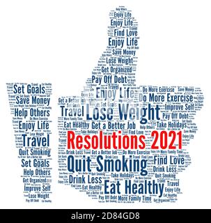 Resolutions 2021 word cloud concept Stock Photo - Alamy
