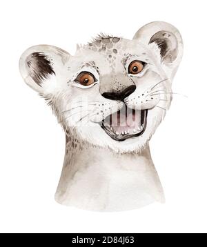 Cute safari wild lion animal pattern for babies room decor. Seamless ...