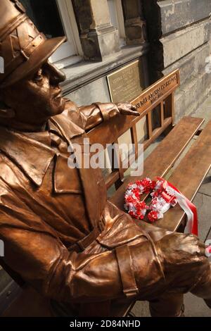 Statue of the Polish tank commander General Stanisław Maczek who fought ...
