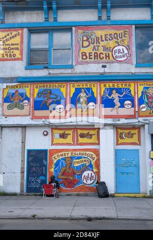 Facade of Freak Show House at Luna Park, Coney Island, Brooklyn, New ...