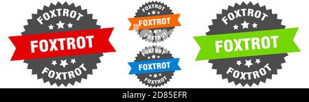 foxtrot stamp. foxtrot sign. foxtrot label set Stock Vector Image & Art ...
