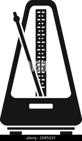 Classic Metronome icon logo sign vector outline in black and white ...