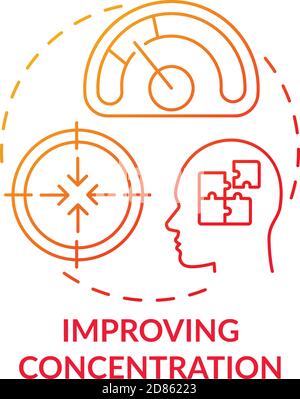 Improving concentration icon outline vector. Self challenge. Business ...