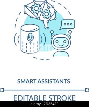 Smart assistants concept icon Stock Vector Image & Art - Alamy
