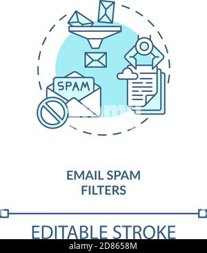 Email spam filters concept icon Stock Vector Image & Art - Alamy