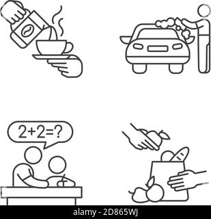 Teen jobs icons set Stock Vector Image & Art - Alamy