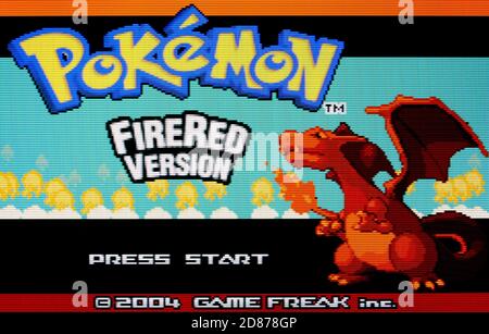 Pokemon Red - Nintendo Gameboy Videogame - Editorial use only Stock ...