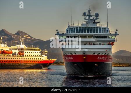 Ship MS Polarlys, Ship MS Richard With, Port of Molde, Møre og Romsdal ...