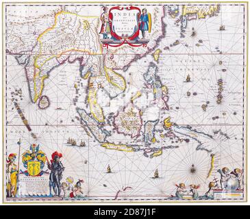 Map Of Asia 1650 Stock Photo - Alamy