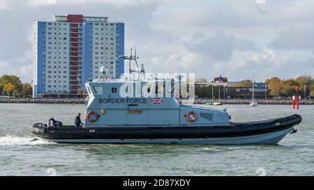 The UK Border Force coastal patrol vessel (CPV) HMC Nimrod seen in ...