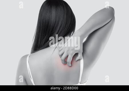 Scratching Itchy Skin. Sensitive Eczema Rash And Dermatitis Stock Photo ...