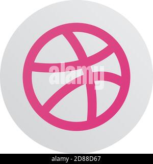 dribbble icon design. dribbble logo vector. dribbble symbols. social ...