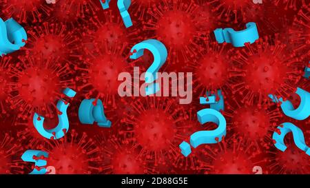 full of viruses background with question marks 3D rendering Stock Photo ...