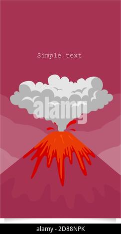Volcano eruption monochrome flat vector object Stock Vector Image & Art ...