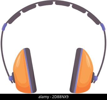 cartoon hearing protection industrial element shadow vector ...