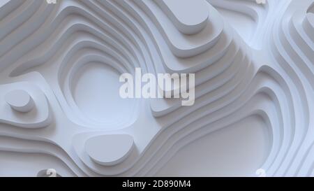 Abstract white background. Topography levels. Mapping relief design. 3d ...