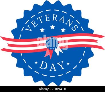 veterans day stamp. veterans day sign. round grunge label Stock Vector ...