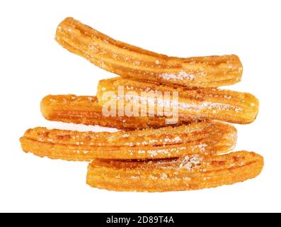 Churro isolated on white background. Traditional spanish food. Creative ...