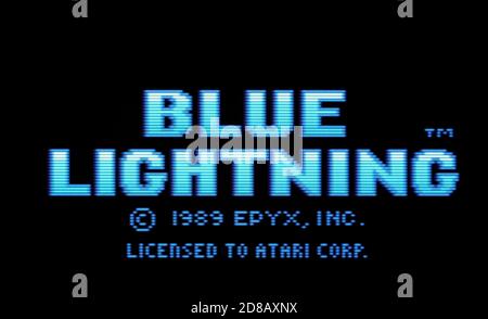 Blue Lightning - Atari Lynx Videogame - Editorial use only Stock Photo ...