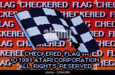 Checkered Flag - Atari Lynx Videogame - Editorial use only Stock Photo ...