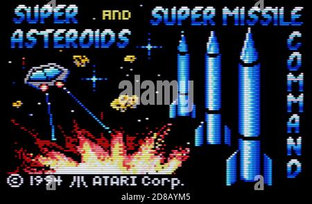 Super Asteroids and Super Missile Command - Atari Lynx Videogame - Editorial use only Stock ...