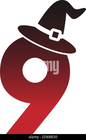 Number 3 witch hat concept design Illustrator Stock Vector Image & Art ...