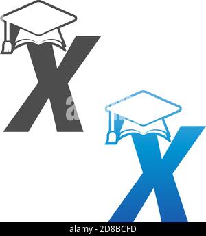 Letter C graduation cap concept design template Stock Vector Image ...