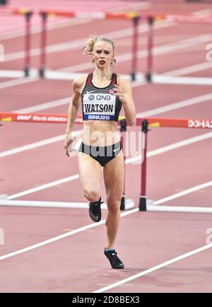 Sage Watson (Canada). 400 metres hurdles women Semifinal. IAAF World ...