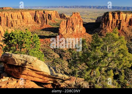 View of Monument Canyon and Independence Rock, Colorado National ...