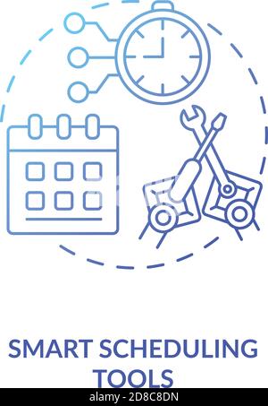 Smart scheduling tools concept icon Stock Vector Image & Art - Alamy