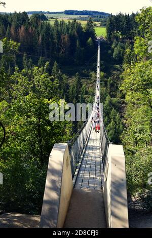 Geierlay - Suspension Bridge in western Germany Stock Photo - Alamy