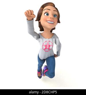 Fun 3D cartoon teenage girl Stock Photo - Alamy