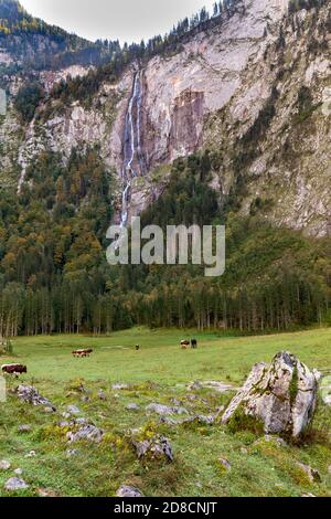 Roethbach Waterfall, highest waterfall in Germany, Germany, Bavaria ...