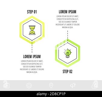 Vector infographic hexagons with 4 steps. Flat template can be used for ...