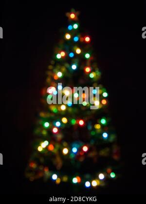 Christmas background Christmas tree Garland lights new year gifts ...