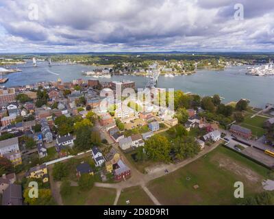 Portsmouth historic city center and Waterfront of Piscataqua River ...