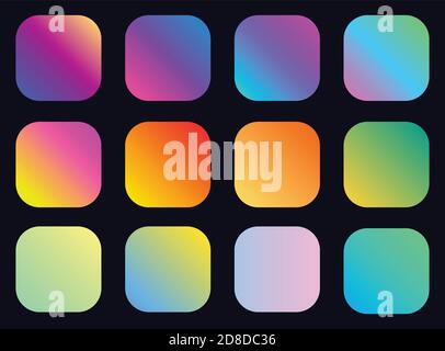 Set of vector palette, modern color schemes and combinations ...